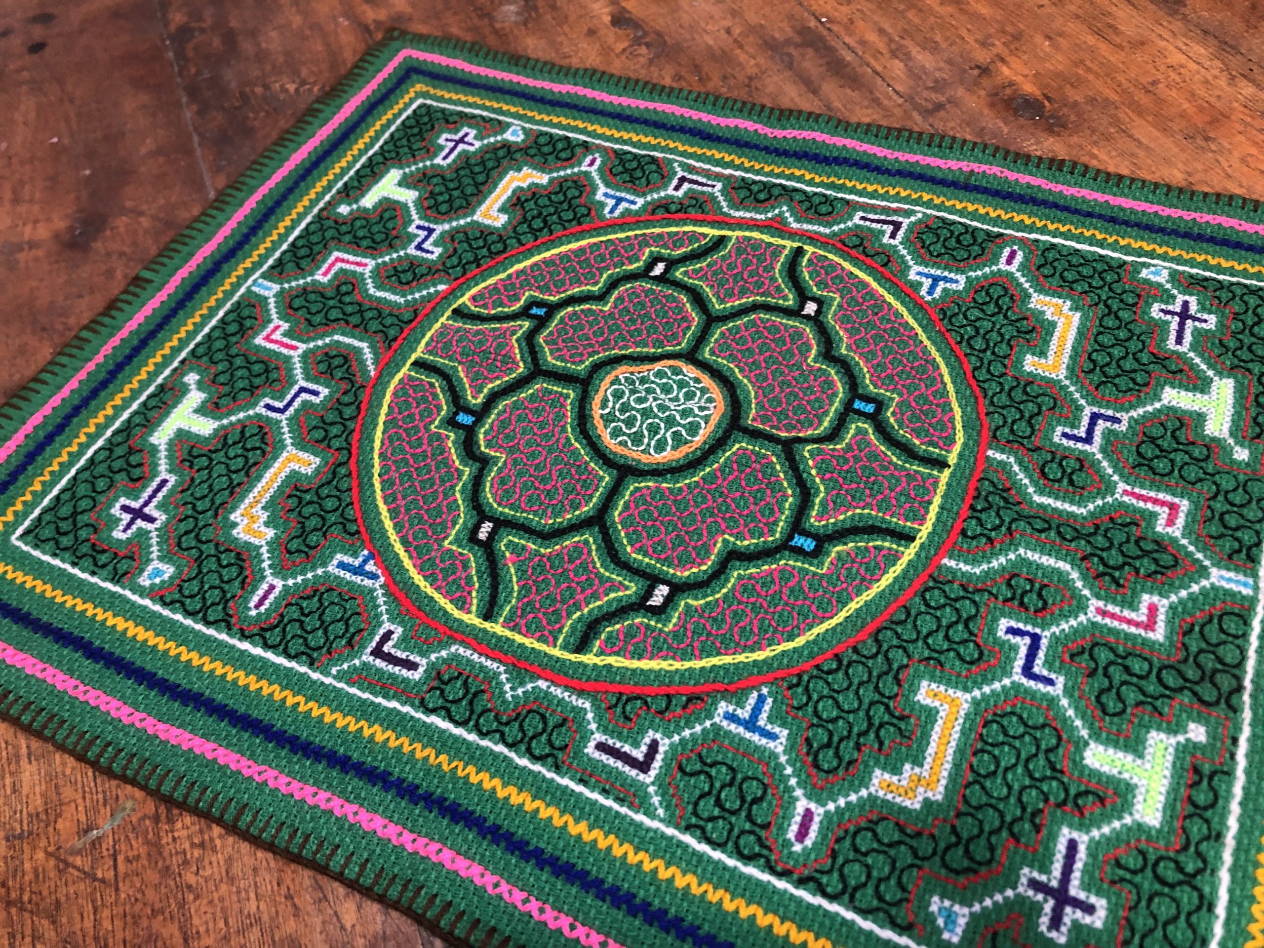 Small Shipibo Tapestry, Chakana, Shipibo Artwork, Shipibo Cloth, 45 cm ...